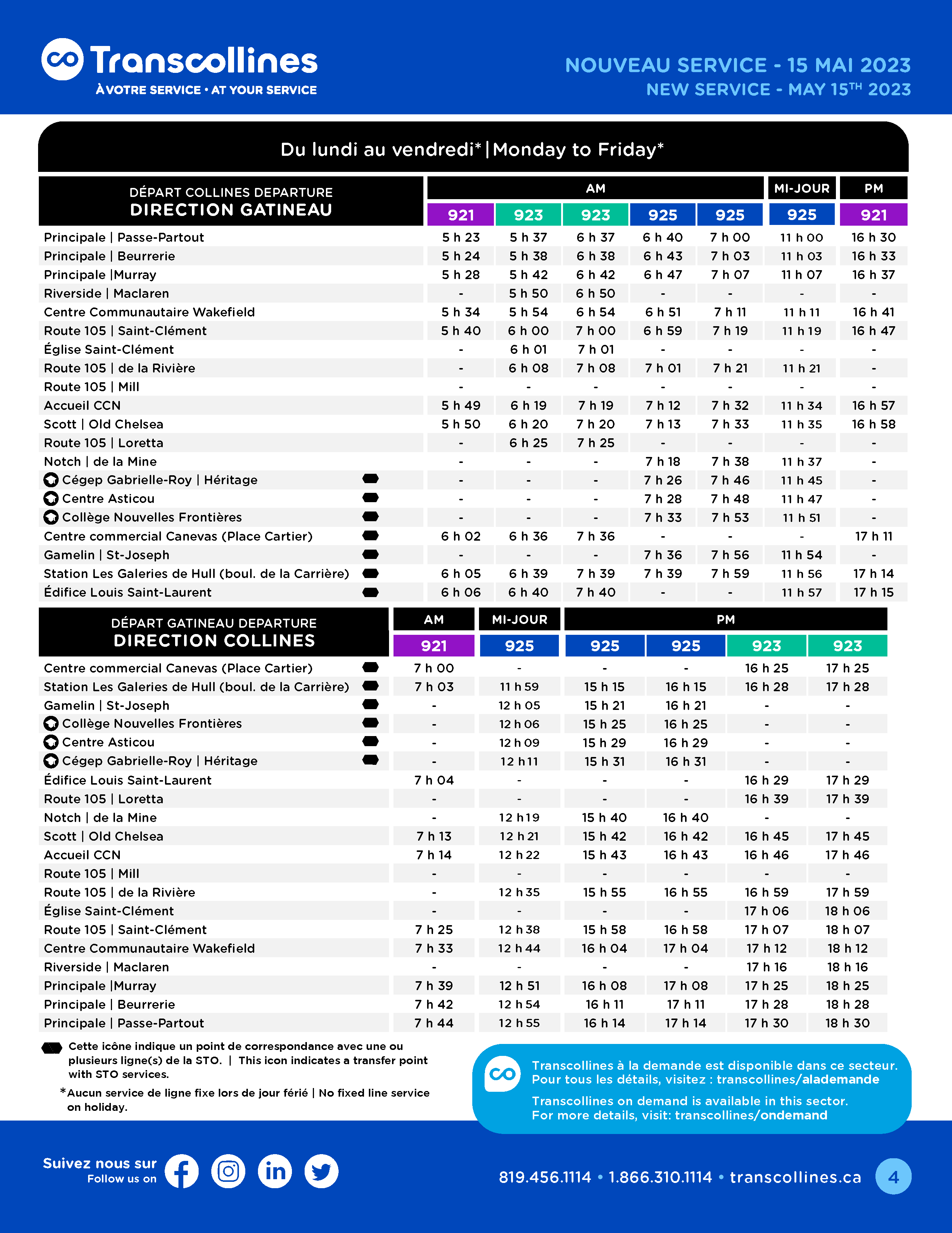 2023 Service Revised Transcollines